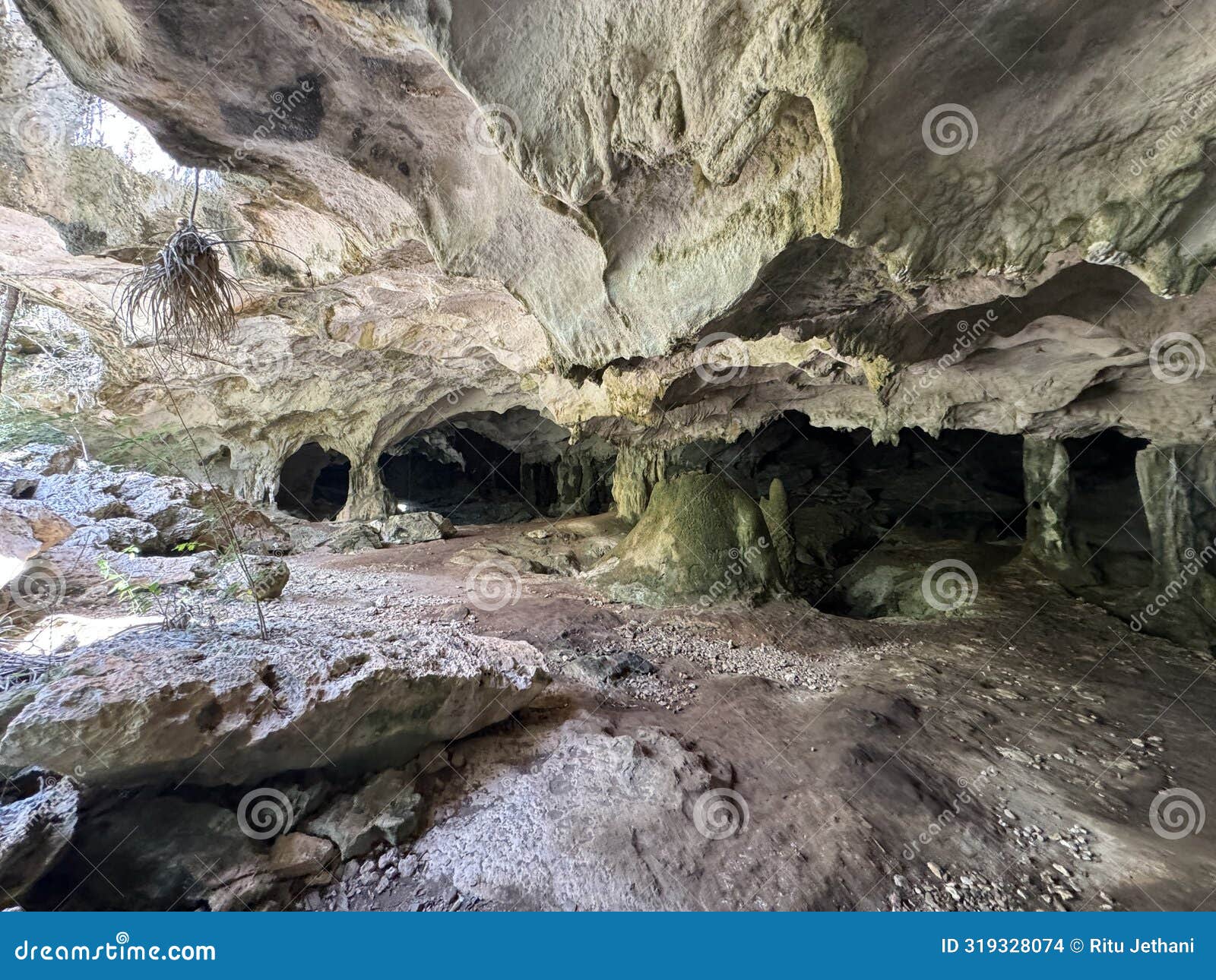 Conch Bar Caves on Middle Caicos in the Turks and Caicos Islands Stock ...