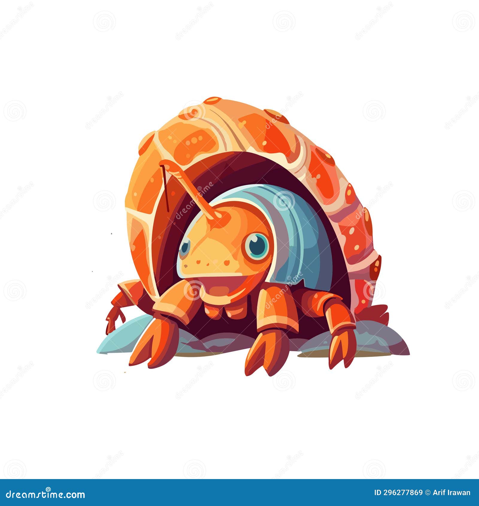 CONCH CARTOON FLAT ELEMENT BOOKS STORY Stock Illustration ...