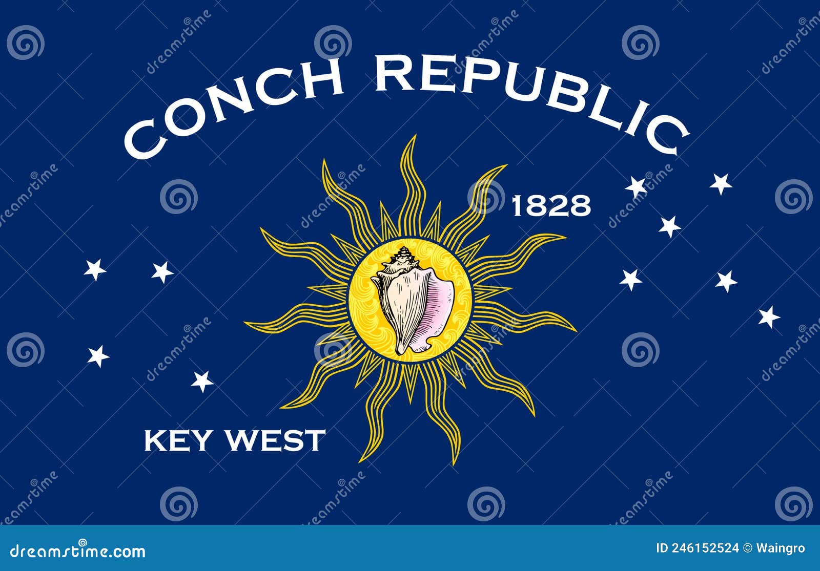 Conch Republic - Key West stock illustration. Illustration of republic ...
