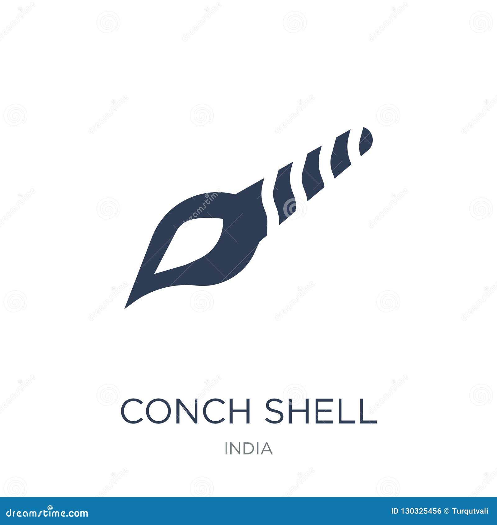 Conch Shell Icon. Trendy Flat Vector Conch Shell Icon on White B Stock ...