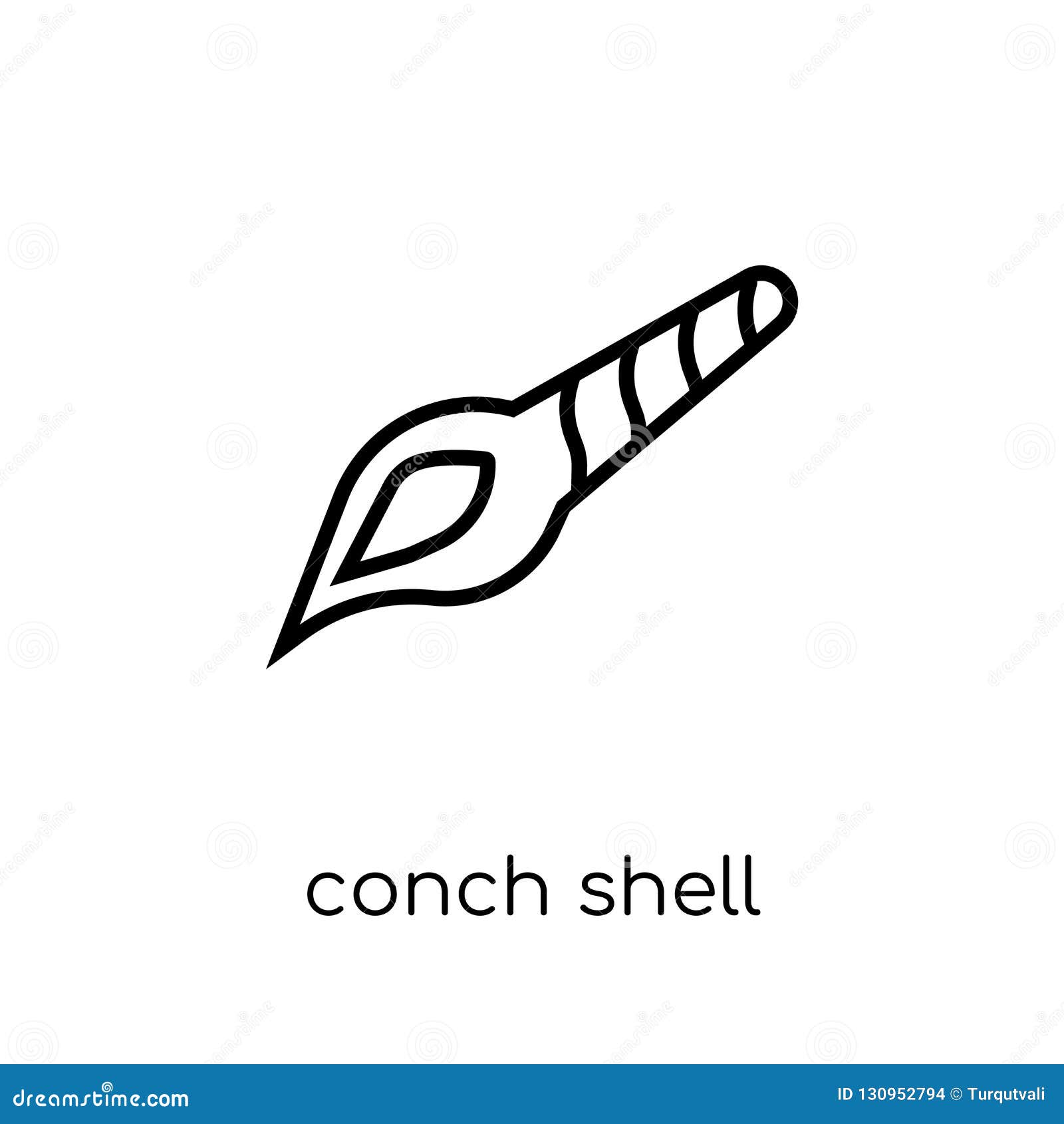 Conch Shell Icon. Trendy Modern Flat Linear Vector Conch Shell I Stock ...