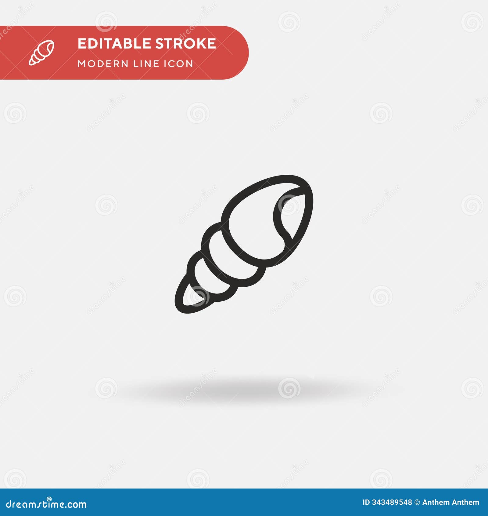 Conch Shell Simple Vector Icon. Illustration Symbol Design Template for ...