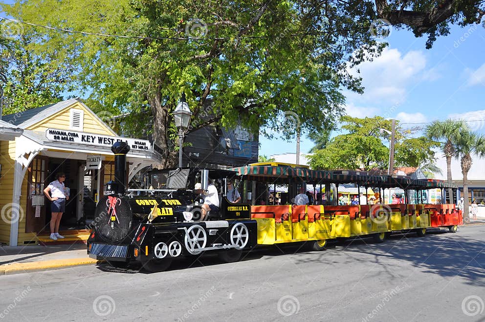 Conch Tour Train in Key West Editorial Photo - Image of town, conch ...