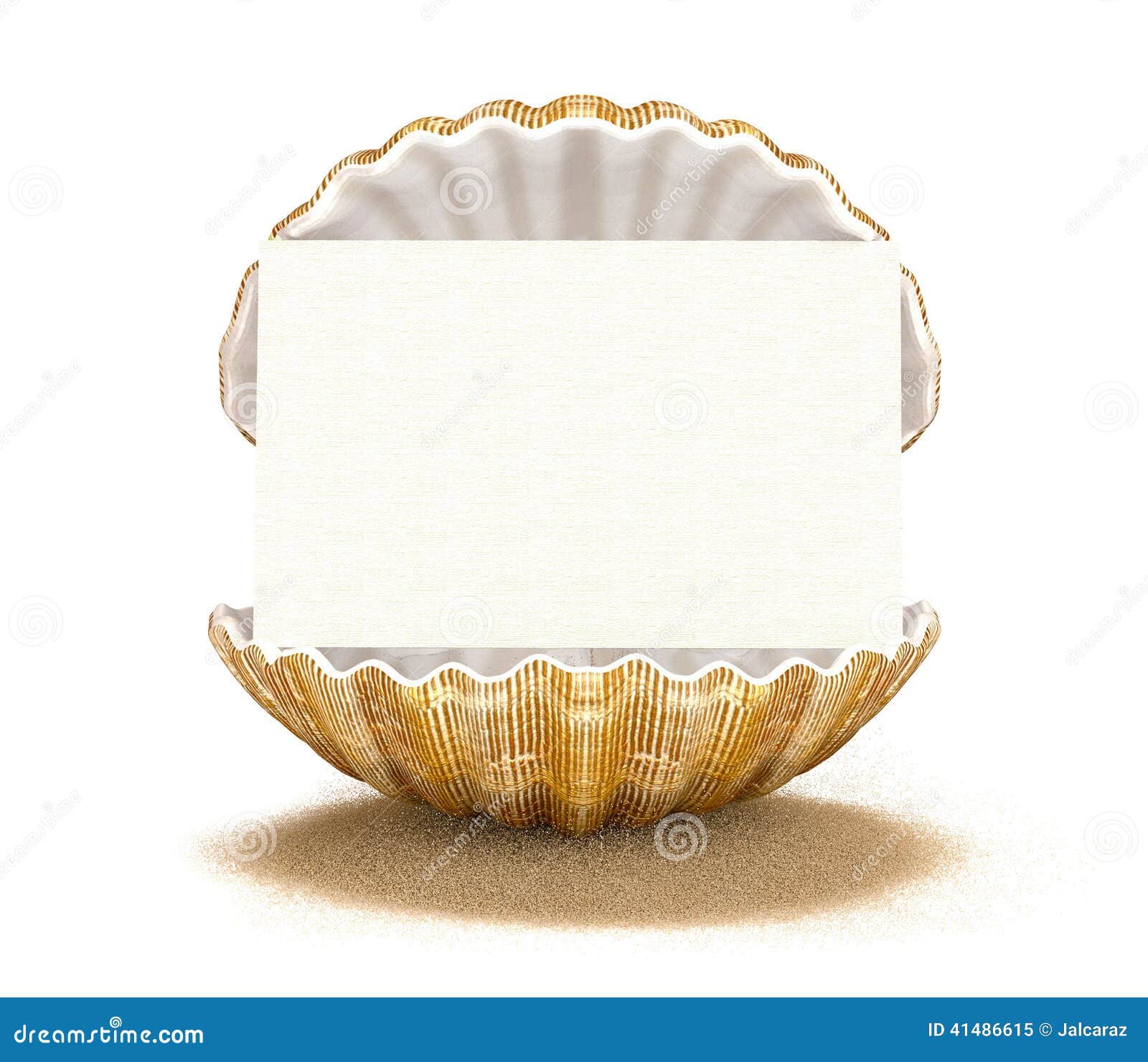 Concha do mar-cartão imagem de stock. Imagem de concha - 41486615