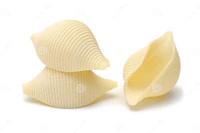 Conchiglie Pasta Isolated on White Stock Image - Image of isolated ...
