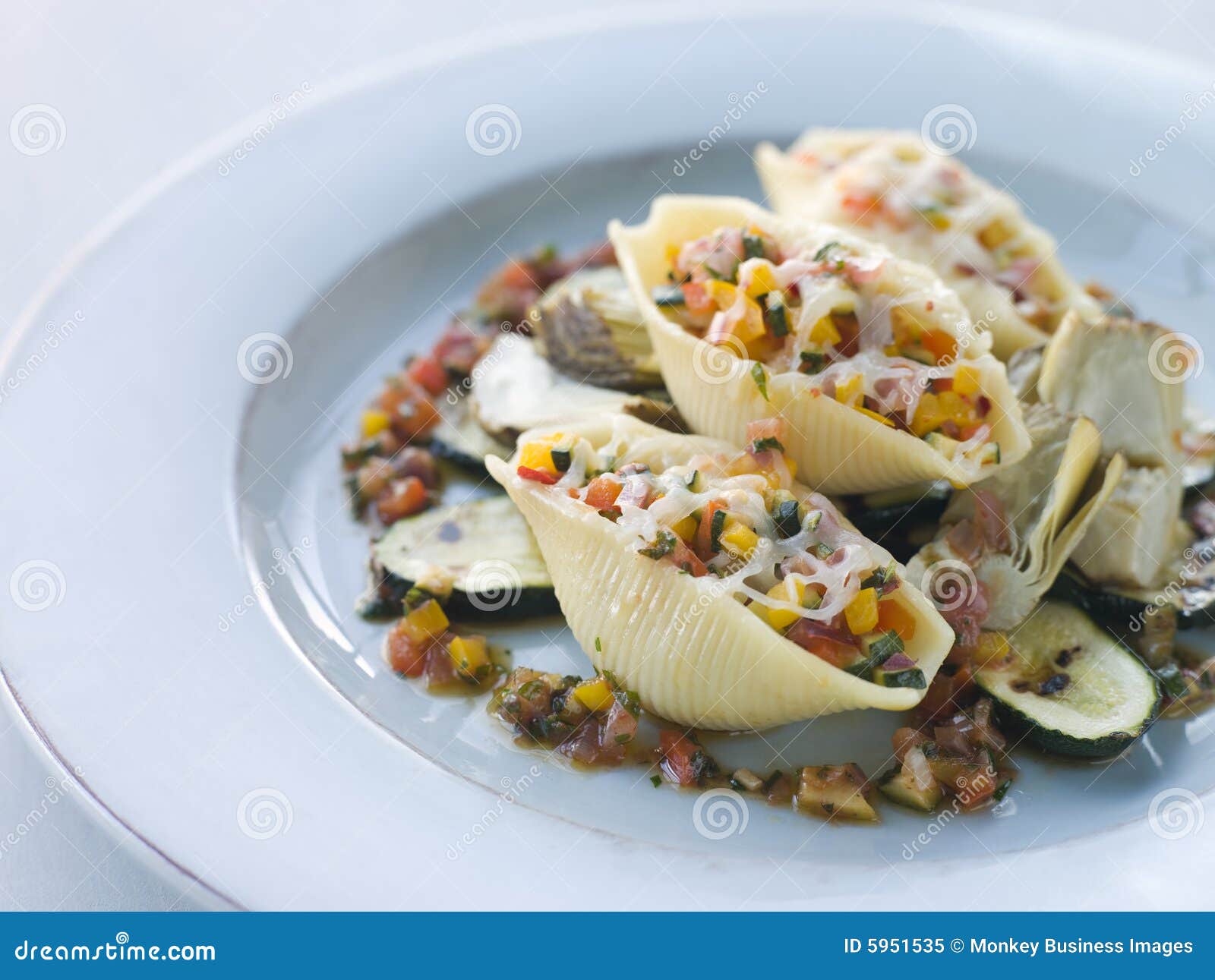 Conchiglioni Pasta stock image. Image of artichokes, peppers - 5951535
