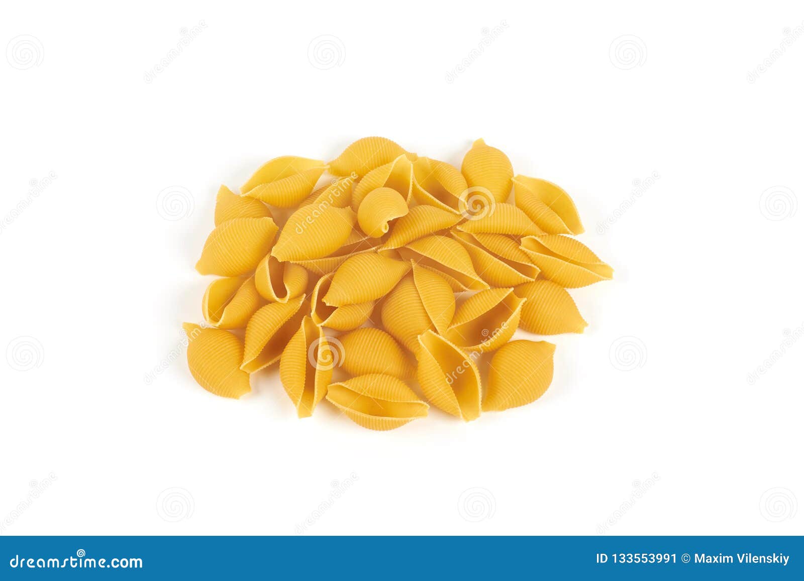 Conchiglioni Pasta Shells , Isolated on a White Background. Stock Image ...