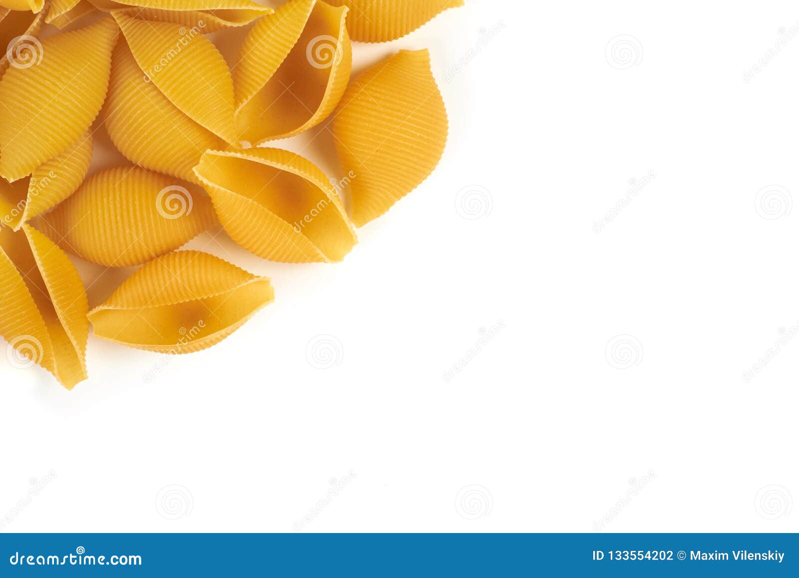 Conchiglioni Pasta Shells , Isolated on a White Background. Stock Photo ...