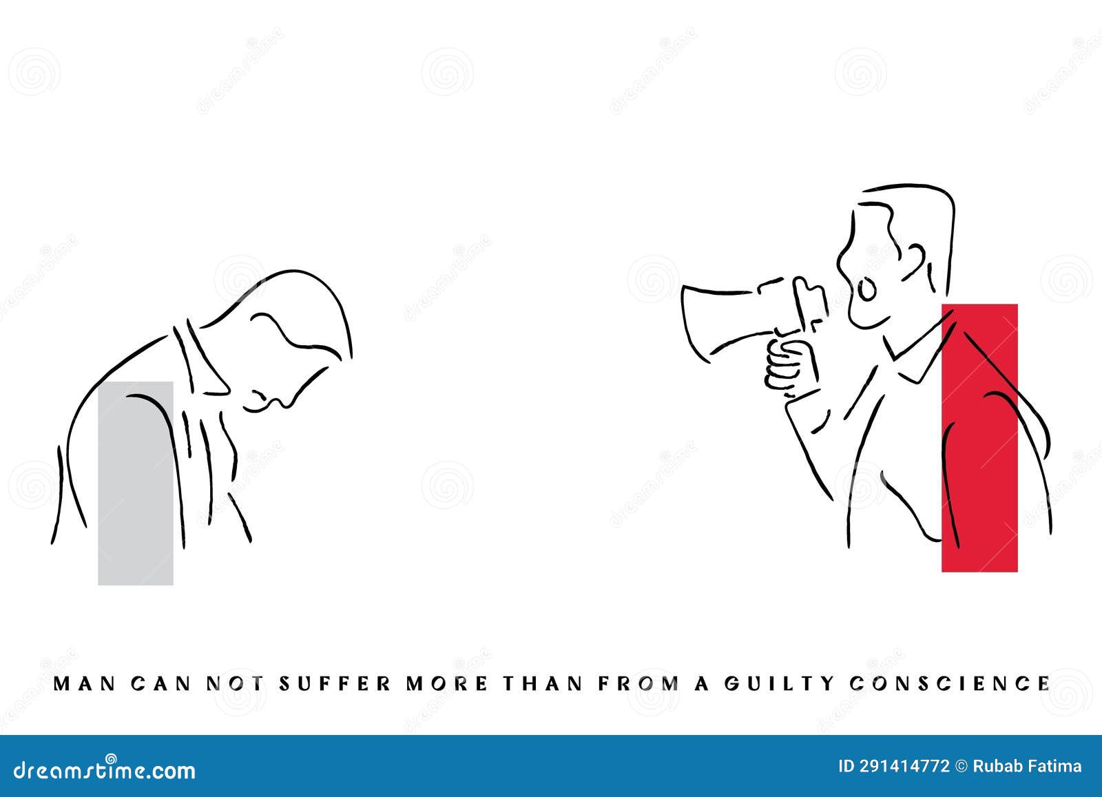 Conciencia culpable ilustración del vector. Ilustración de crimen ...
