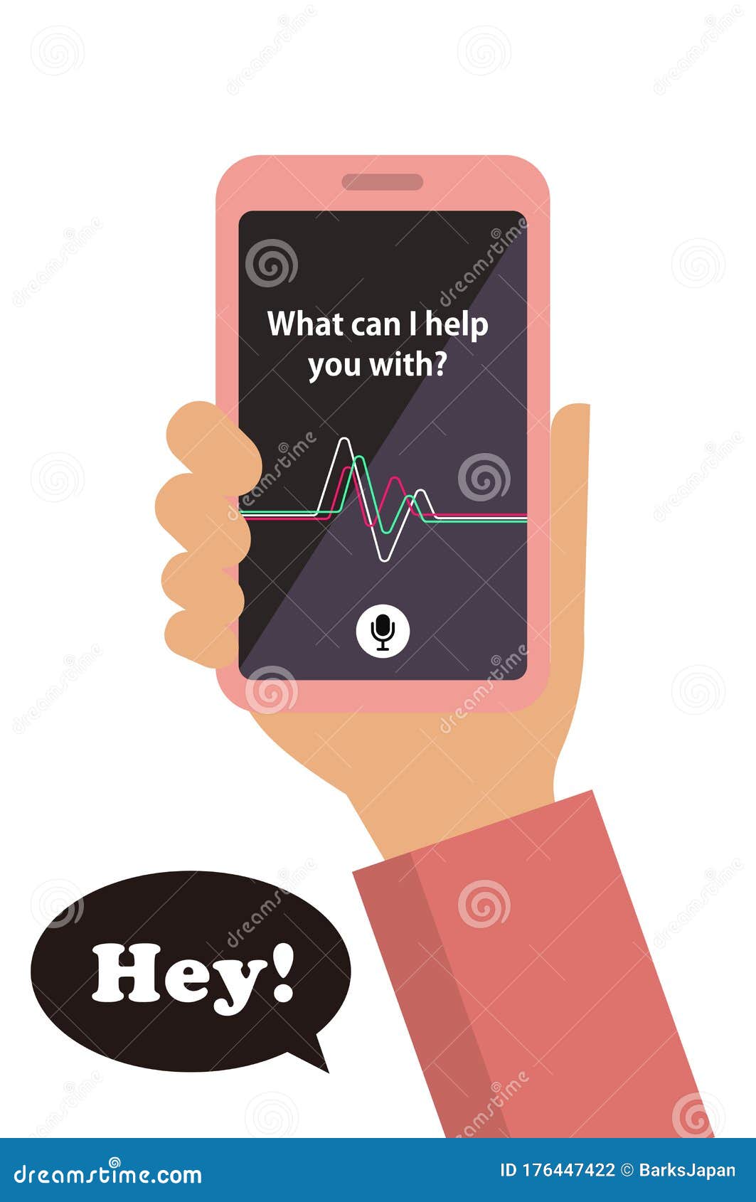 Concierge App Personal Voice Assistant / Siri Vector Banner ...