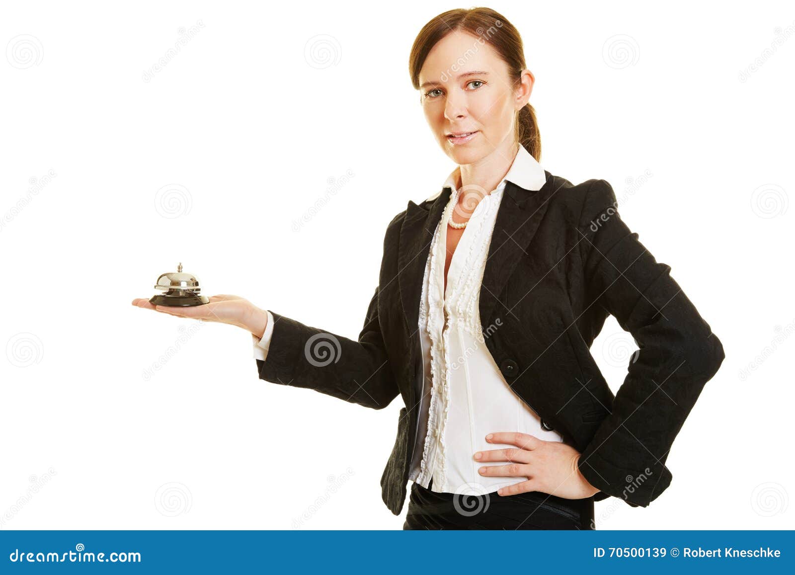 Concierge or Bellhop with Hotel Bell Stock Image - Image of quality ...