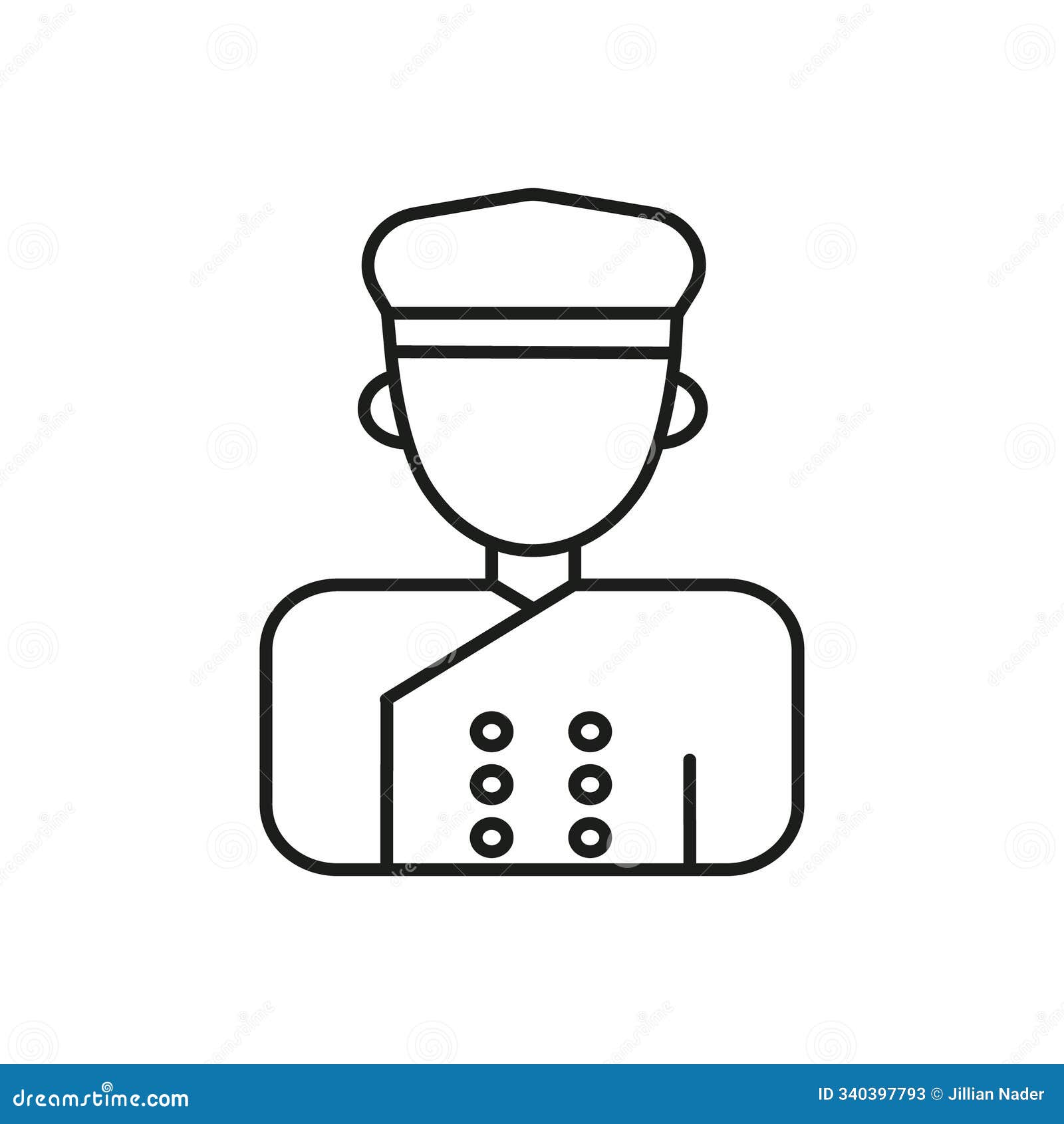 Concierge Icon Flat Line Symbol Set Stock Illustration - Illustration ...