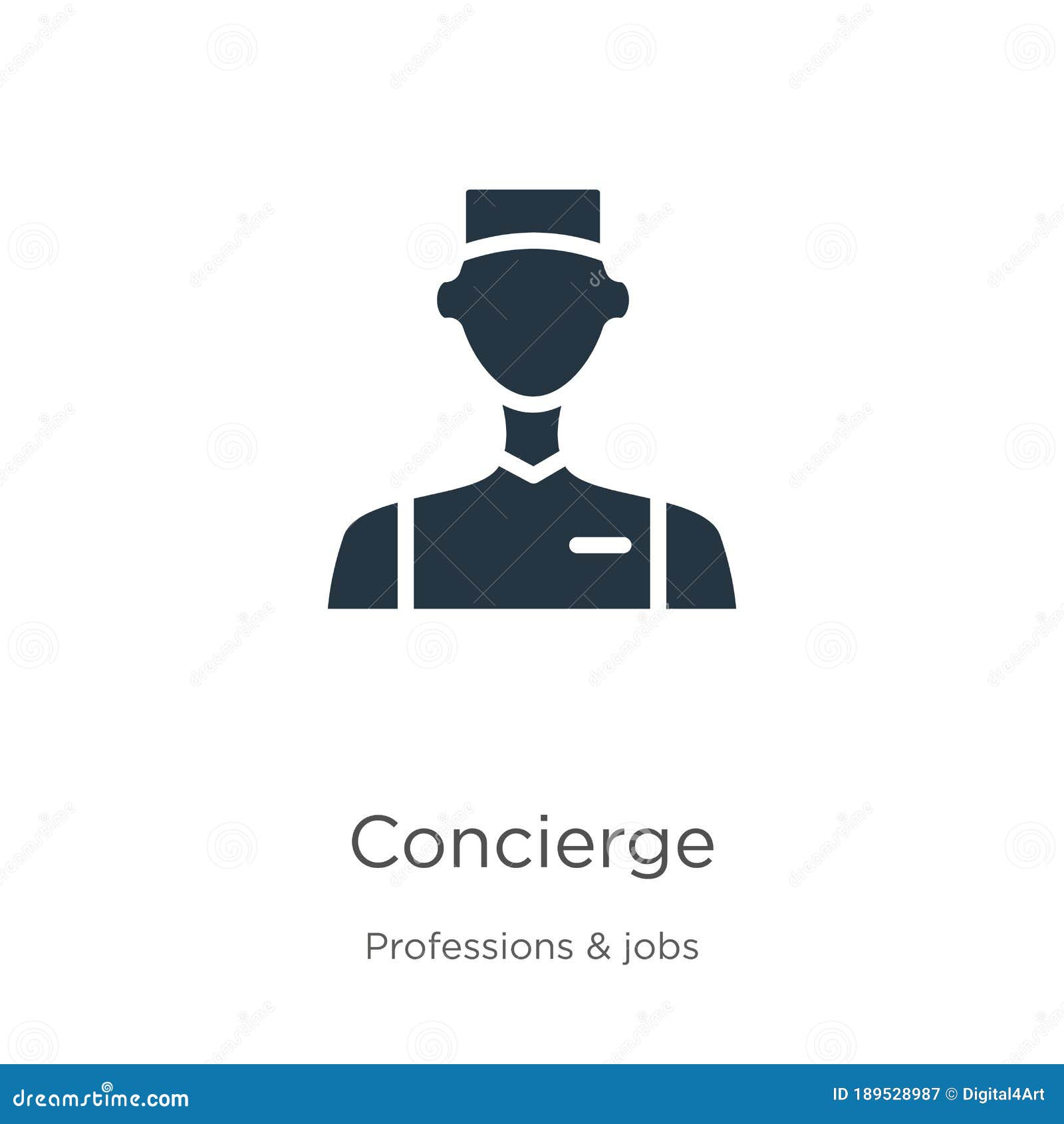 Concierge Icon Vector. Trendy Flat Concierge Icon from Professions ...