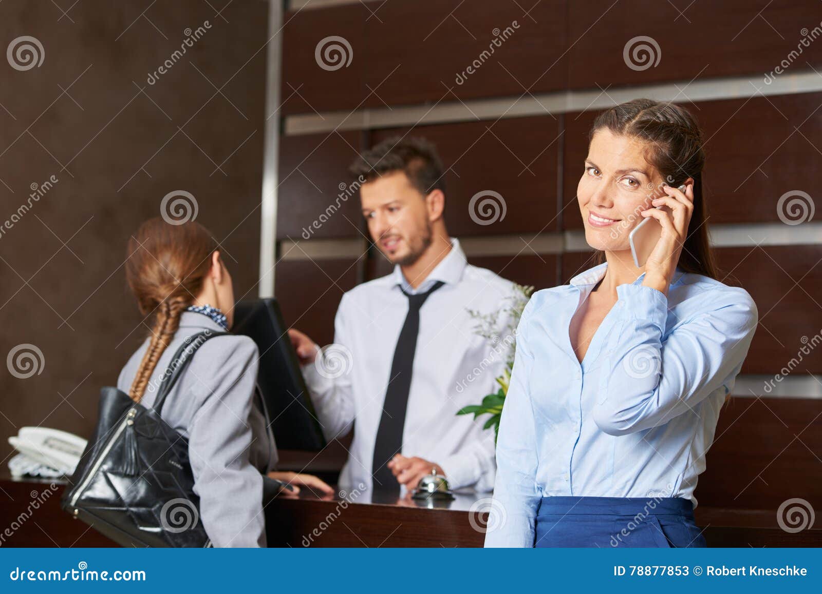 Concierge Serving Hotel Guests Stock Image - Image of reception, staff ...