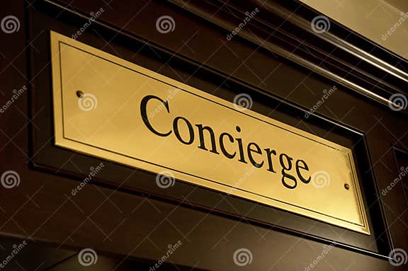 Concierge sign stock image. Image of friendly, expensive - 23175091