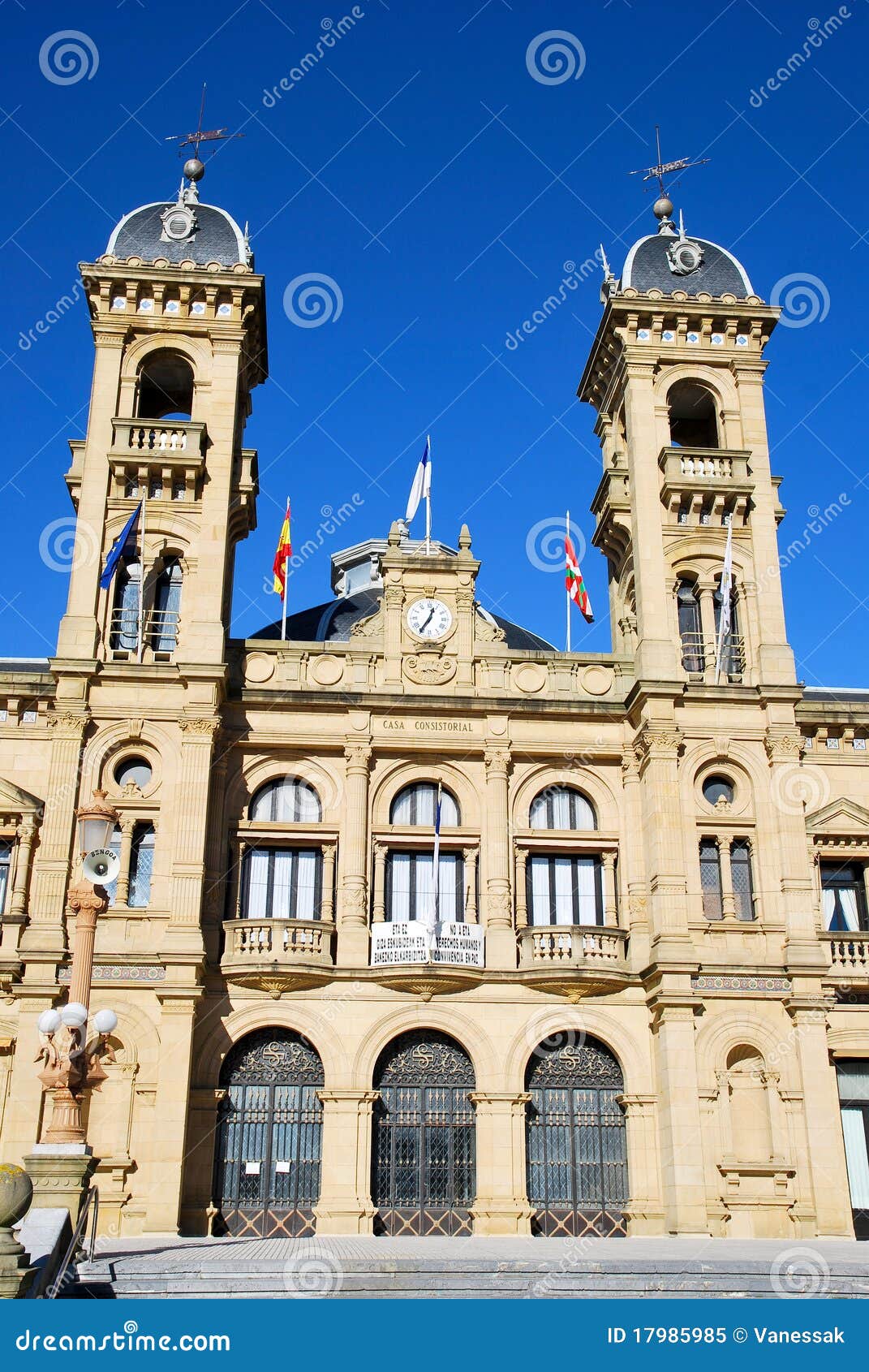 Concil of San Sebastian stock image. Image of houses - 17985985