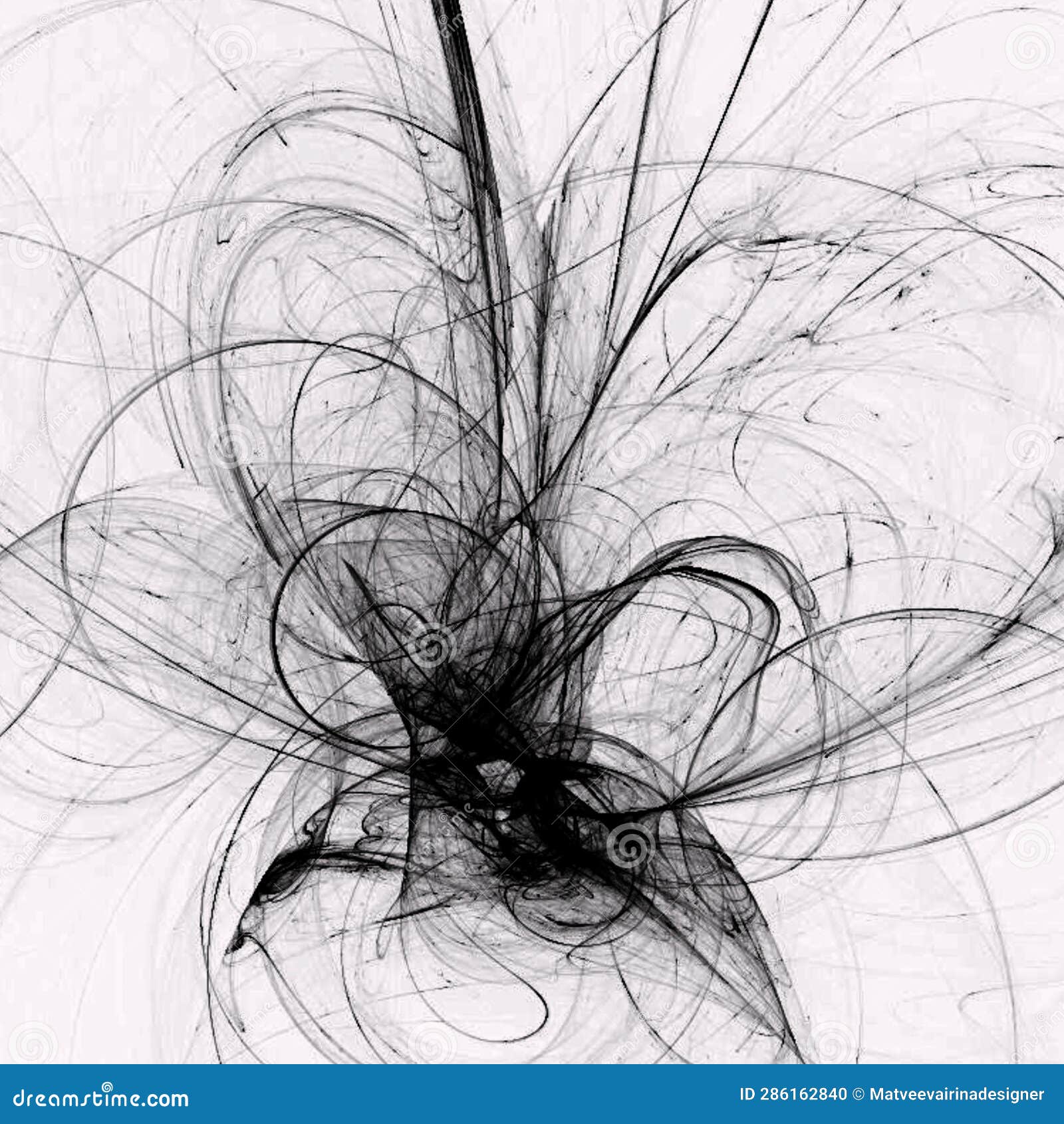 Concise and Beautiful Graphic-style Illustration of Blurred Black Lines ...