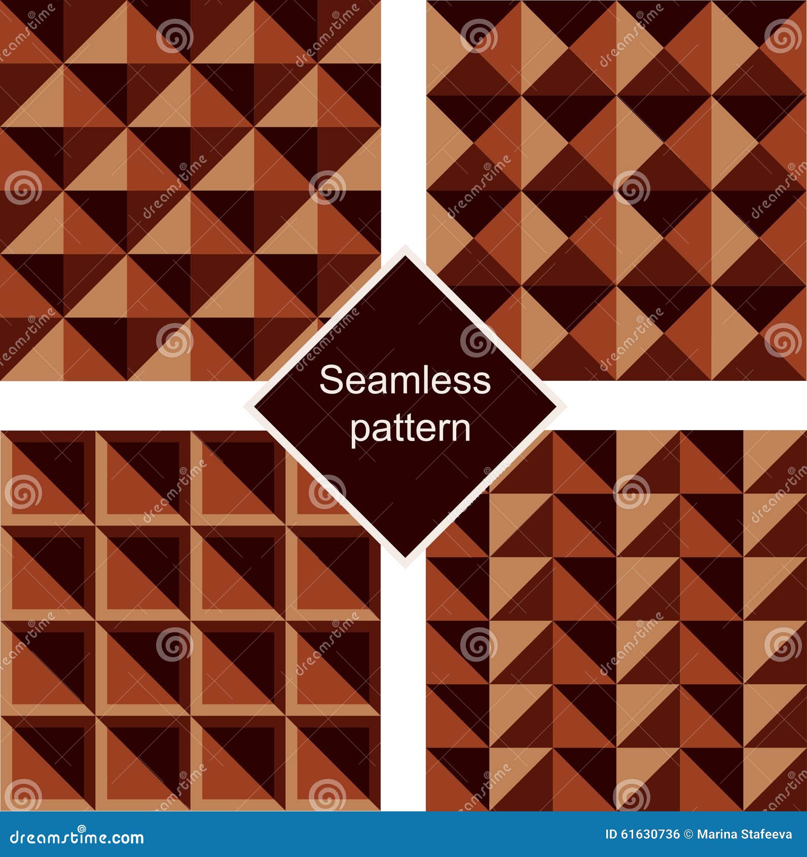 Concise Seamless Pattern. the Geometric Shapes. Set Stock Vector ...