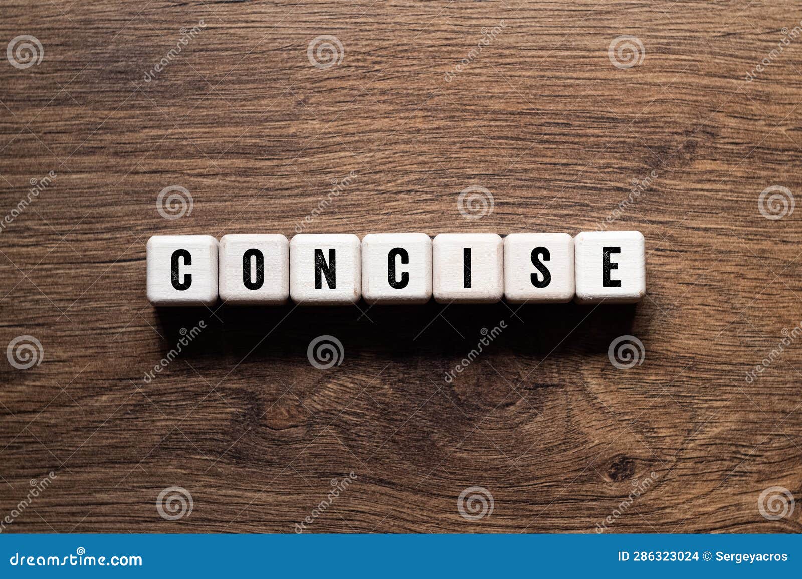 Concise - Word Concept on Building Blocks, Text Stock Photo - Image of ...