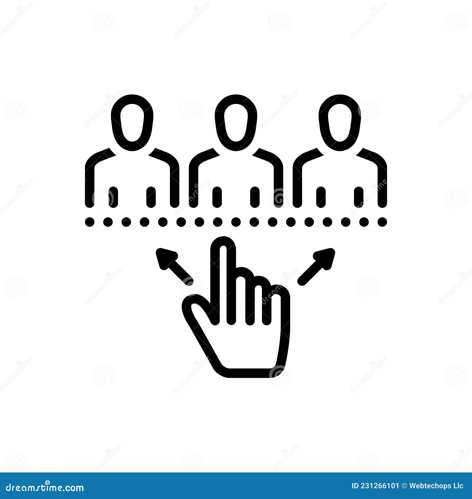 Black Line Icon for Conclude, Adduce and Choose Stock Vector ...