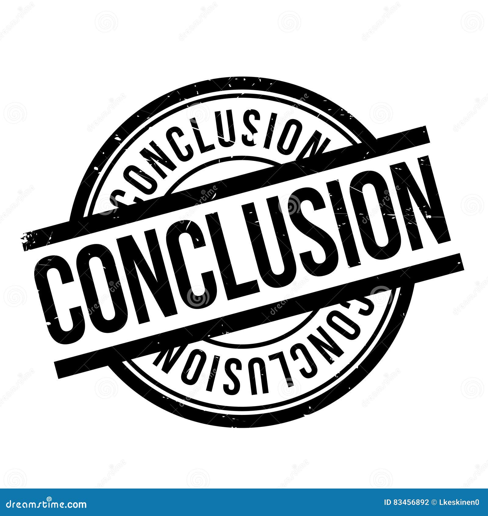 Conclusie rubberzegel vector illustratie. Illustration of eind - 83456892