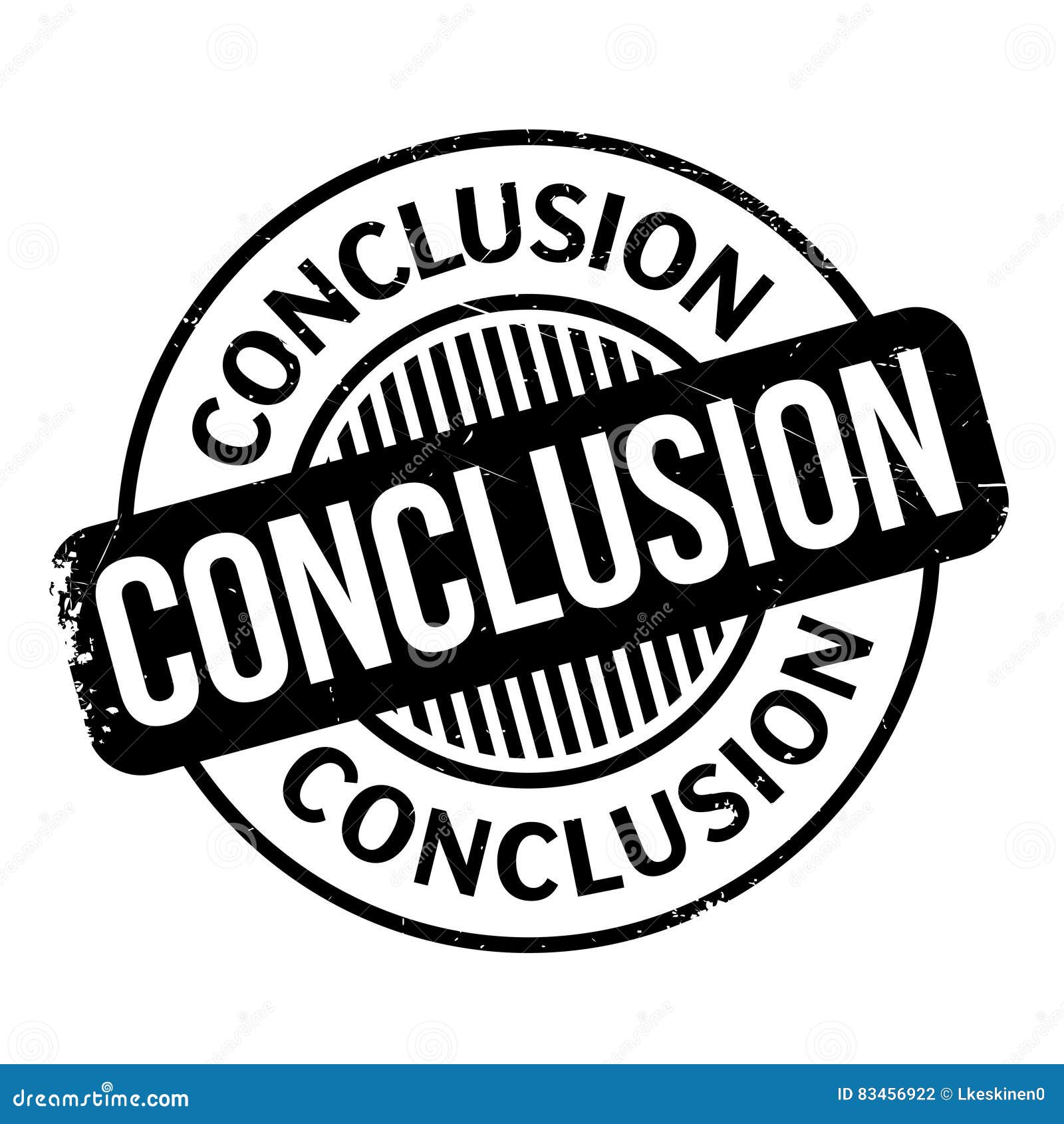 Conclusie rubberzegel vector illustratie. Illustration of voltooiing ...