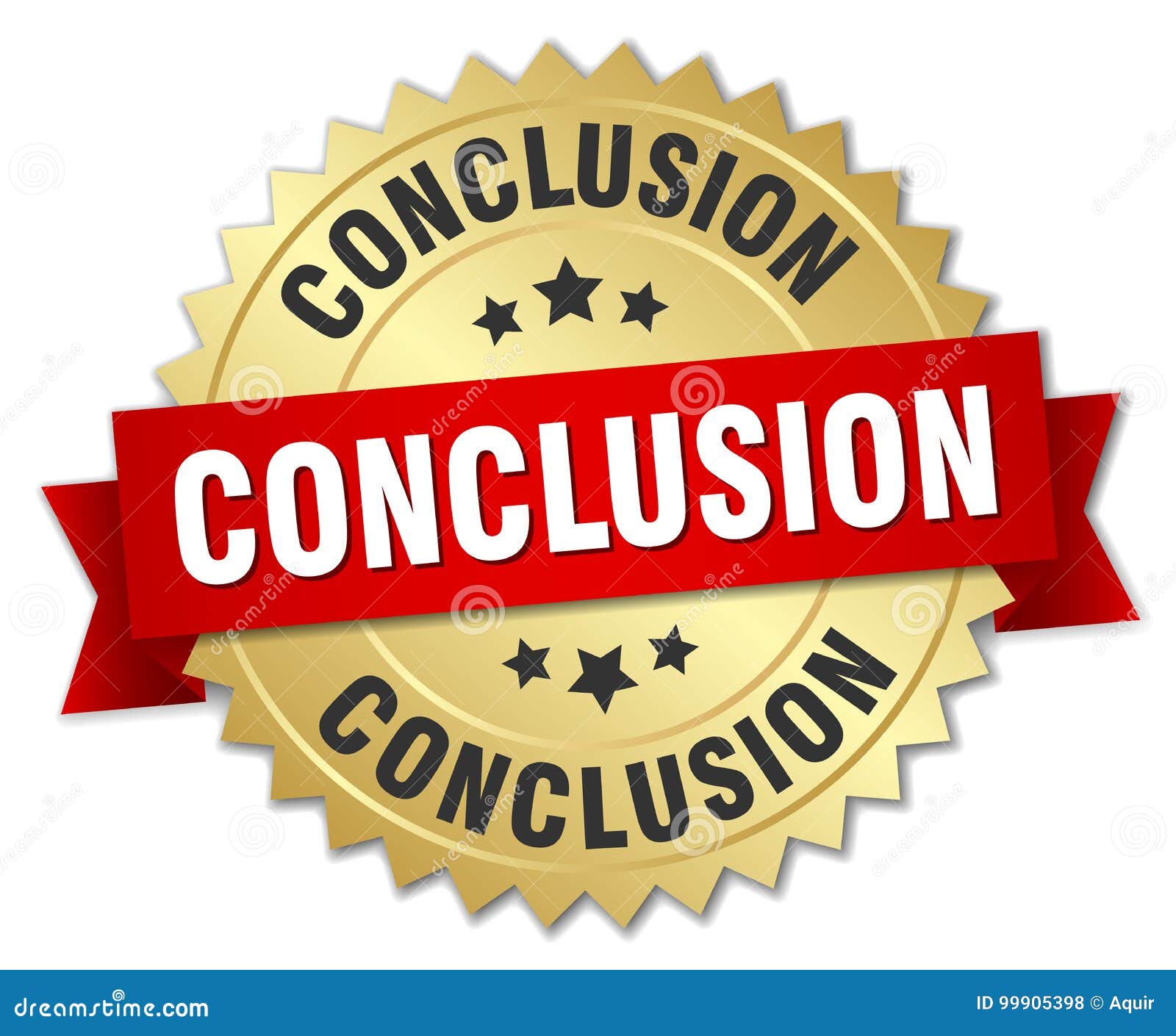 Conclusion badge stock vector. Illustration of banner - 99905398