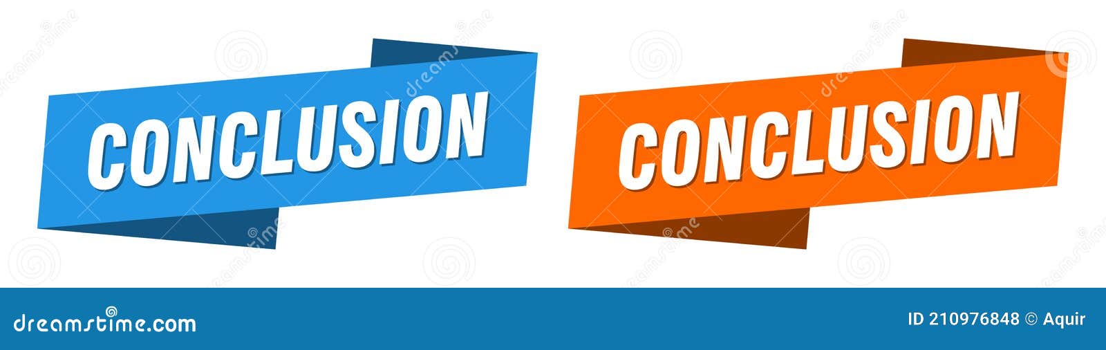 Conclusion Banner. Conclusion Ribbon Label Sign Set Stock Vector ...