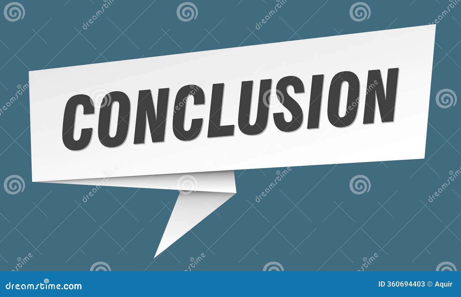 Conclusion Banner. Conclusion Speech Bubble Label Set. Vector ...