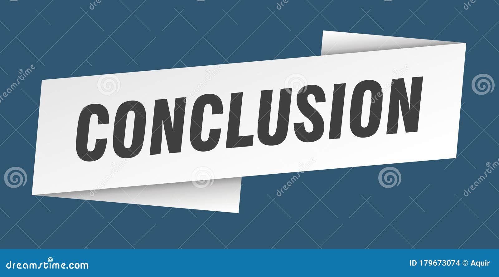 Conclusion Banner Template. Conclusion Ribbon Label. Vector ...