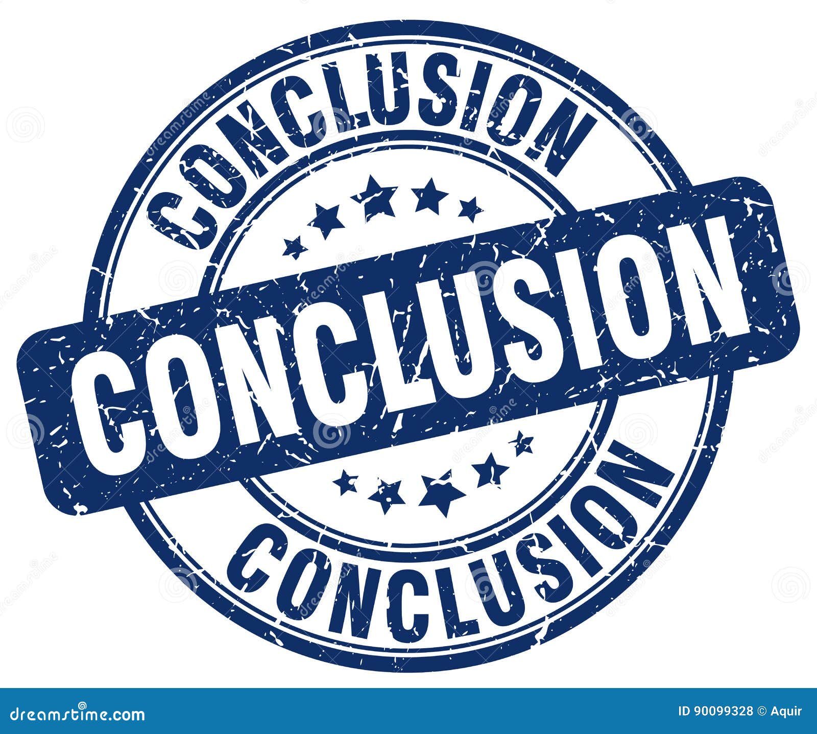 Conclusion Blue Grunge Round Stamp Stock Vector - Illustration of ...