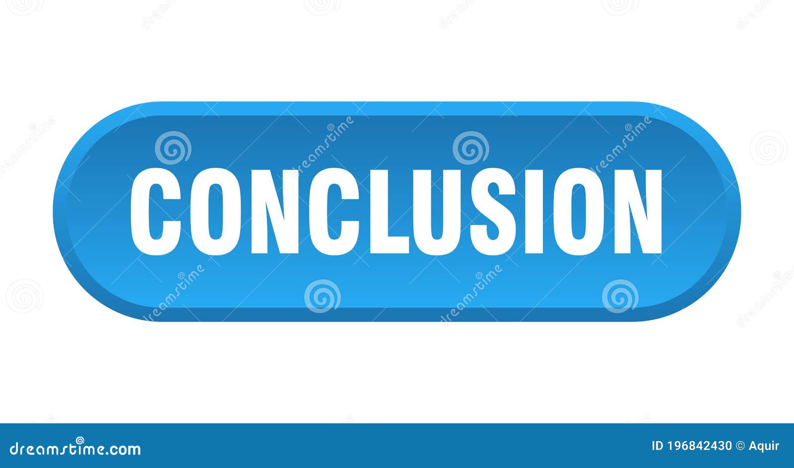 Conclusion button stock vector. Illustration of label - 196842430