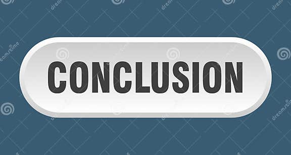 Conclusion button stock vector. Illustration of peeler - 196842431