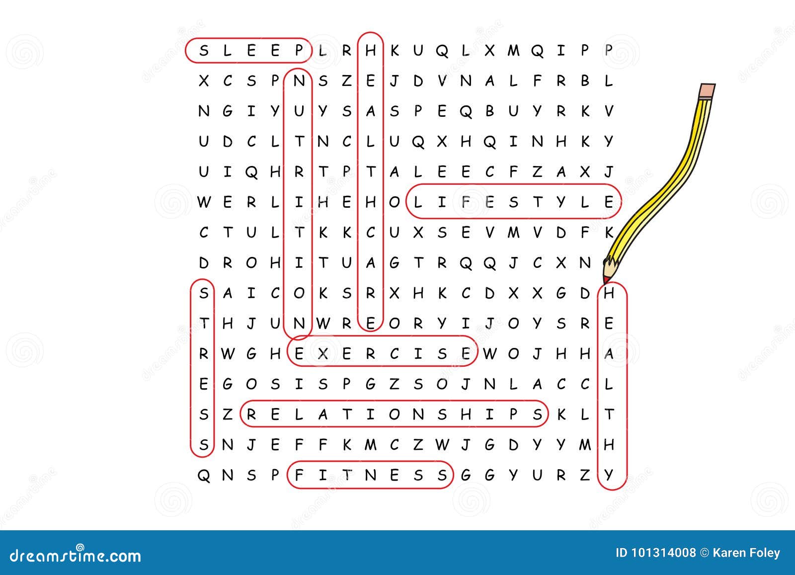 Conclusion D'un Puzzle Sain De Recherche De Mot De Mode De Vie ...