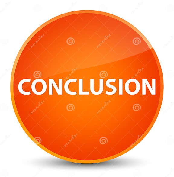 Conclusion Elegant Orange Round Button Stock Illustration ...