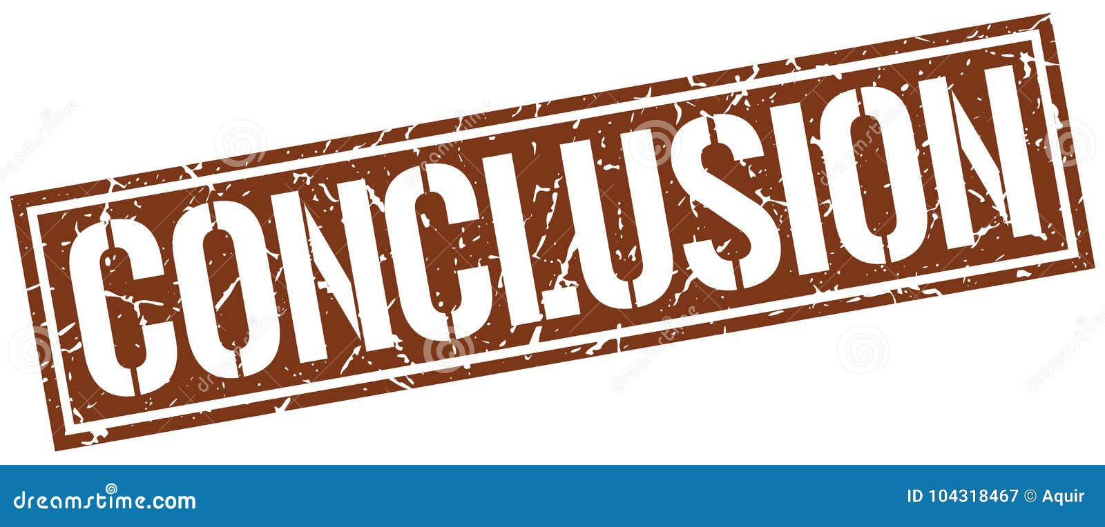 Conclusion stamp stock vector. Illustration of grungy - 104318467