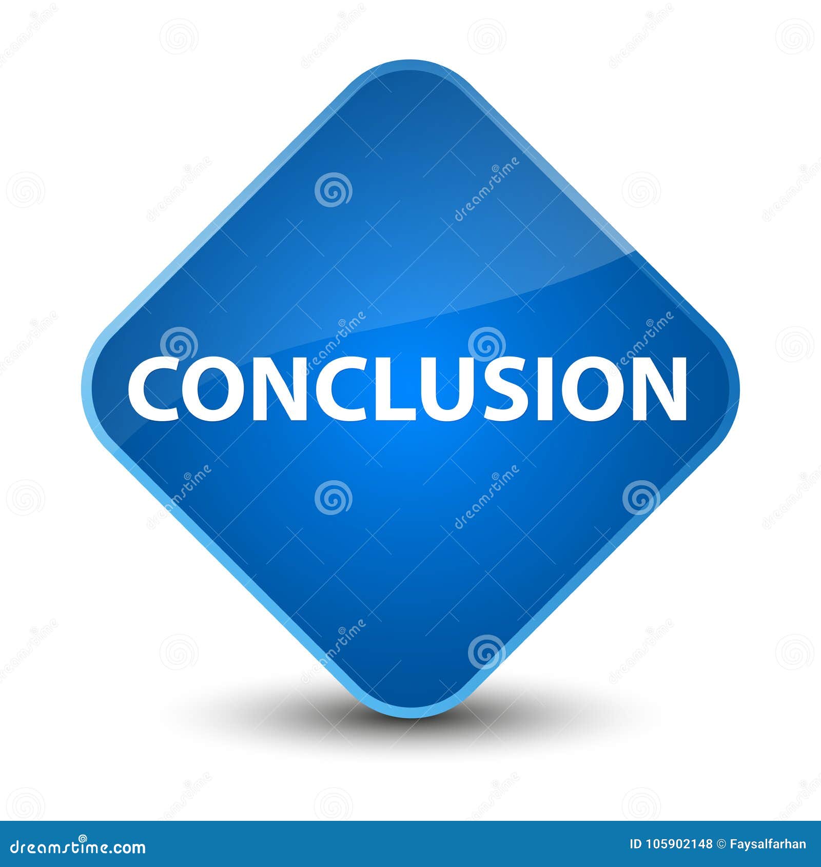 Conclusion Elegant Blue Diamond Button Stock Illustration ...