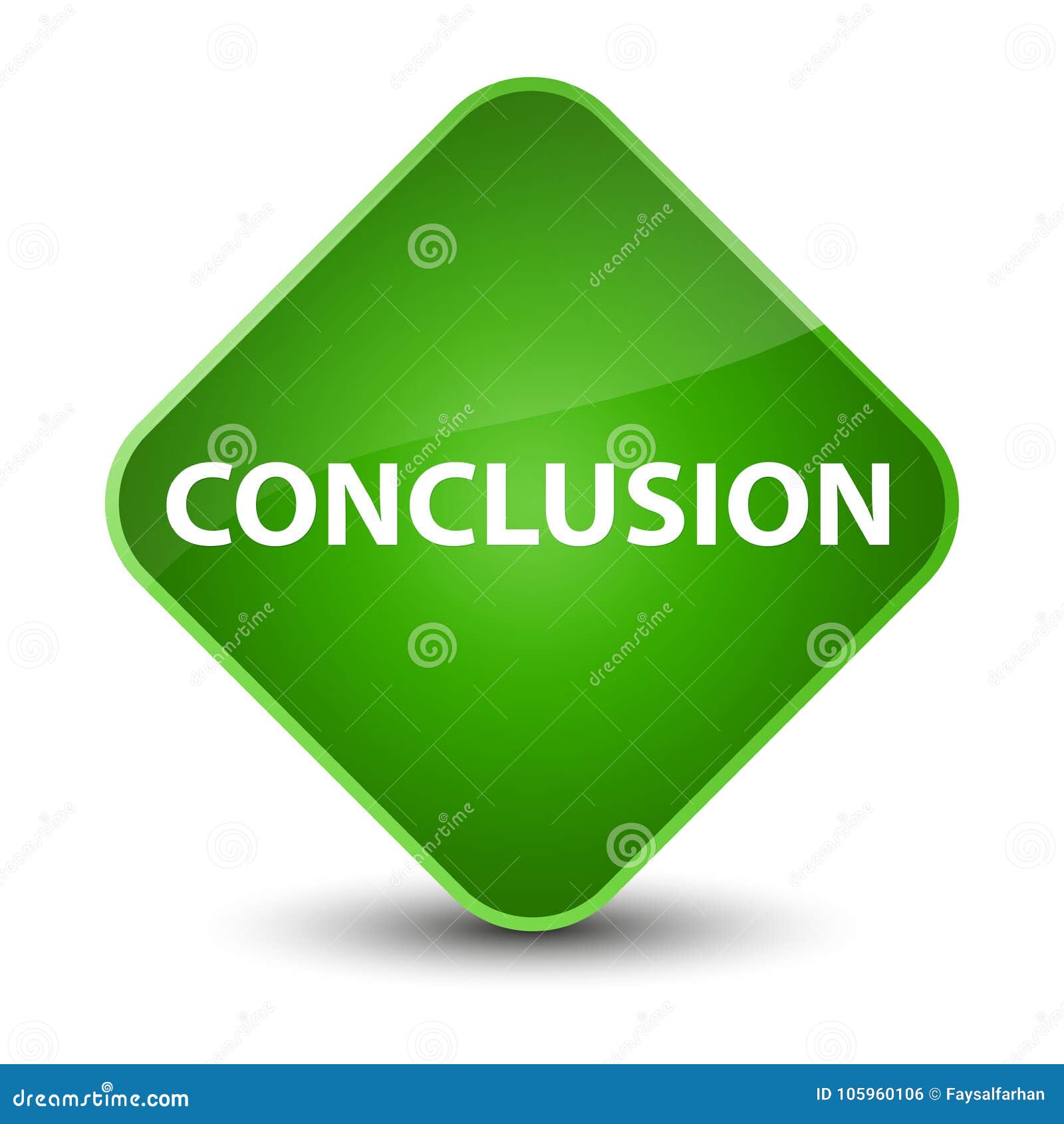 Conclusion Elegant Green Diamond Button Stock Illustration ...