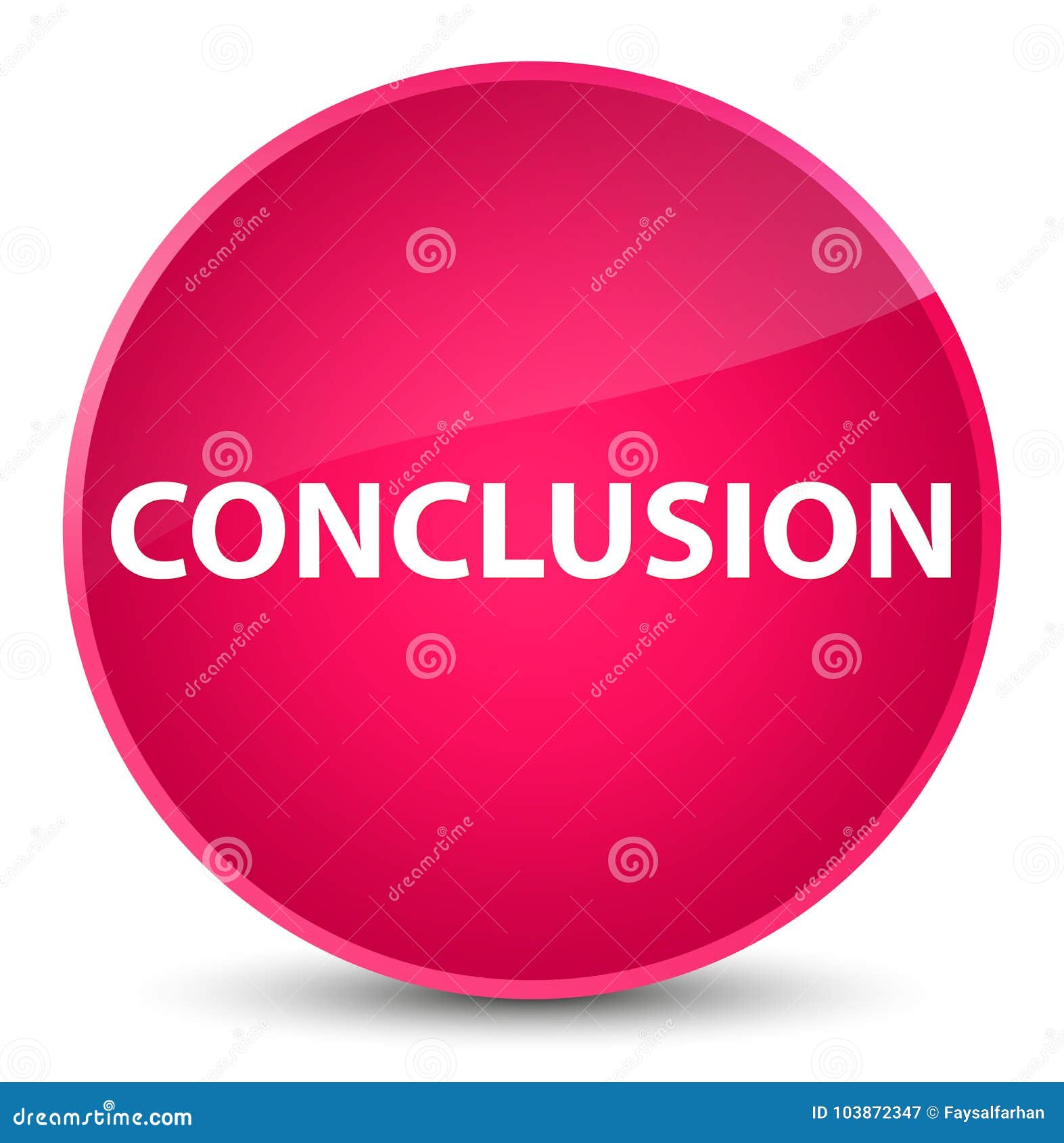 Conclusion Elegant Pink Round Button Stock Illustration - Illustration ...