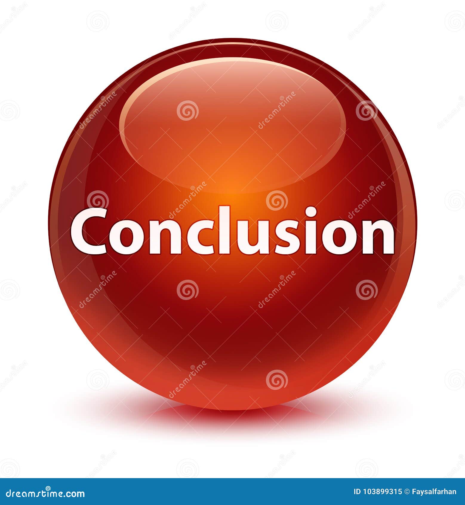 Conclusion Glassy Brown Round Button Stock Illustration - Illustration ...