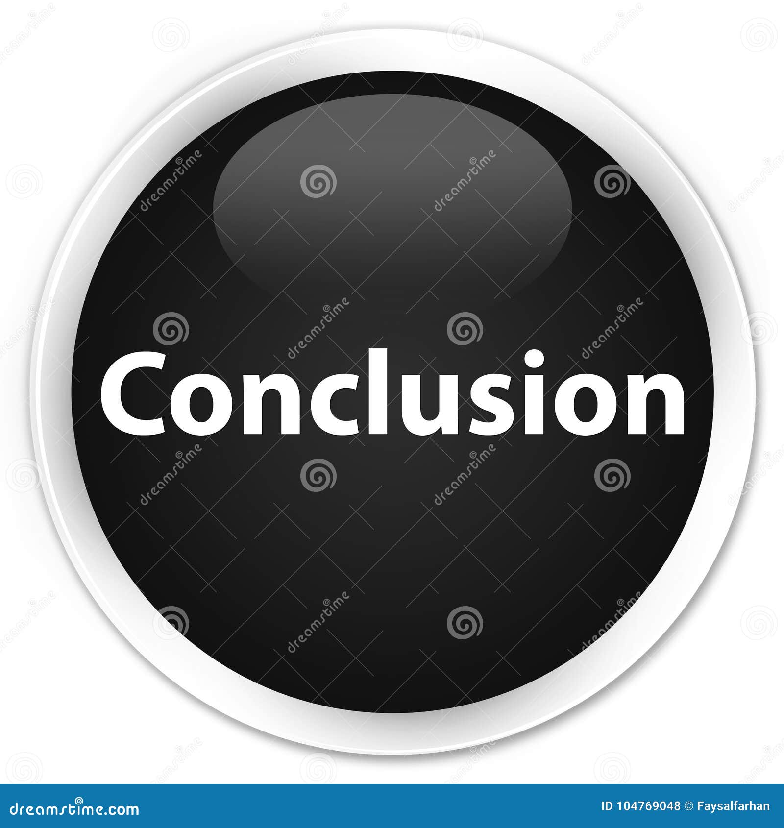 Conclusion Premium Black Round Button Stock Illustration - Illustration ...