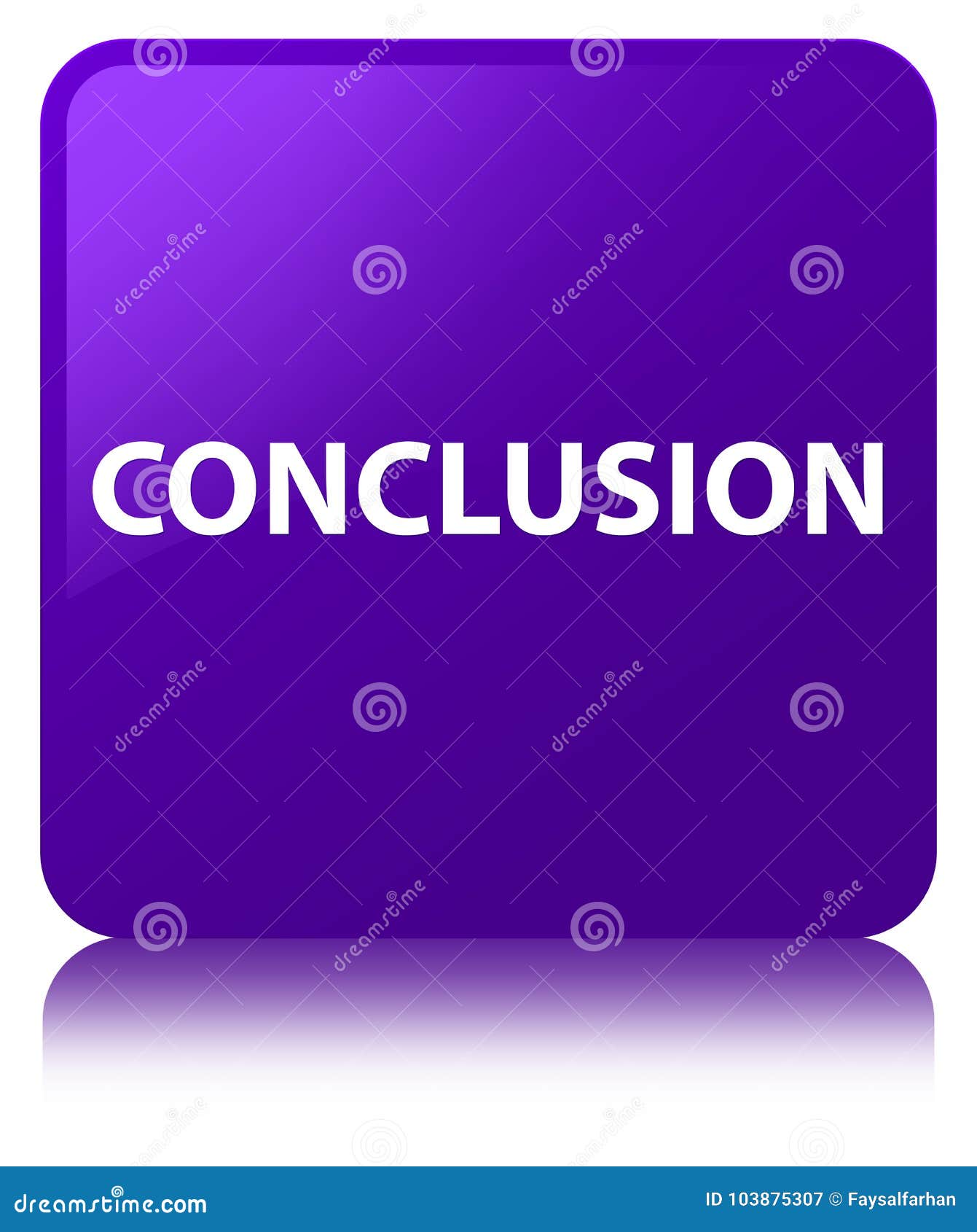 Conclusion Purple Square Button Stock Illustration - Illustration of ...