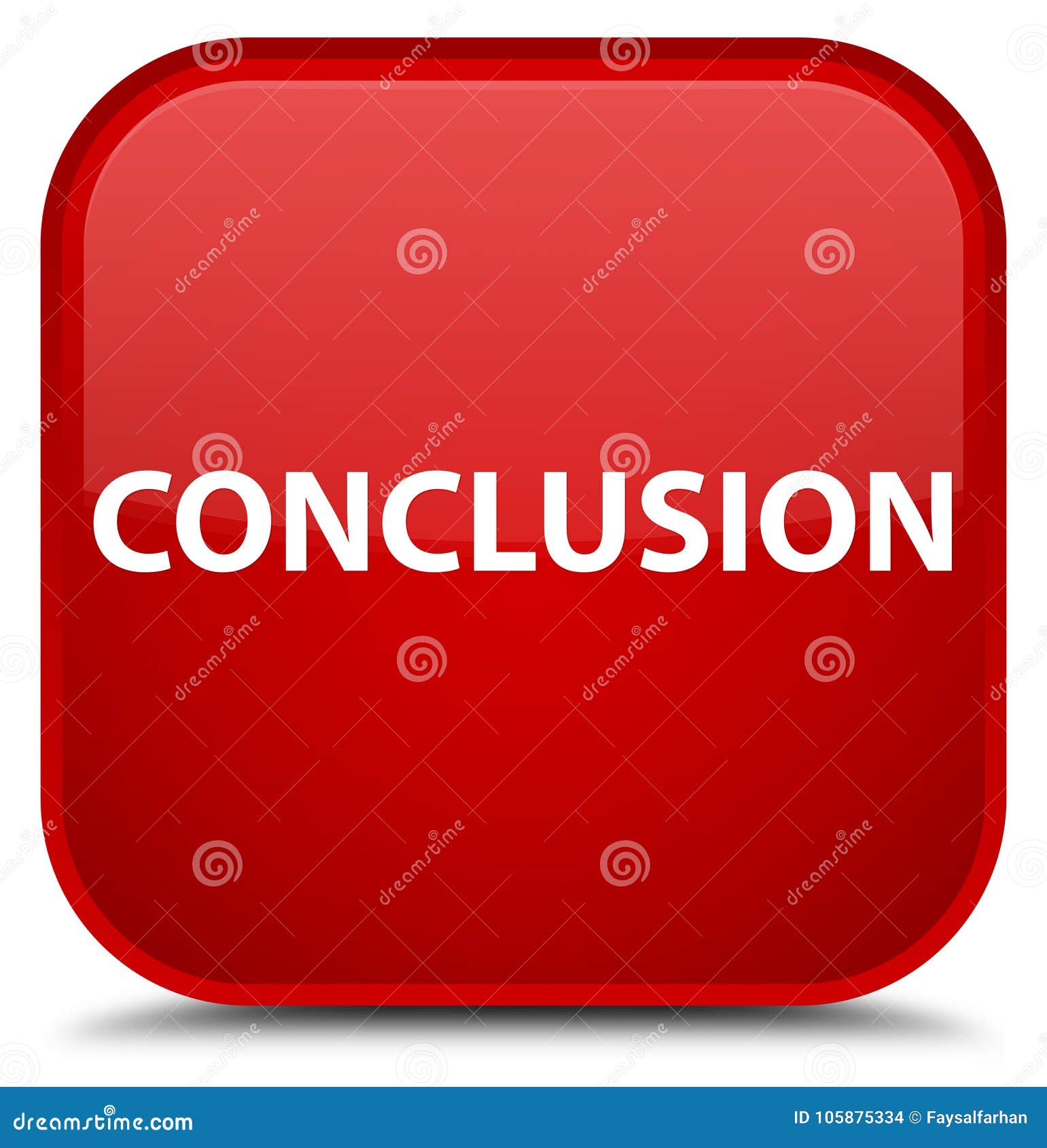 Conclusion Special Red Square Button Stock Illustration - Illustration ...