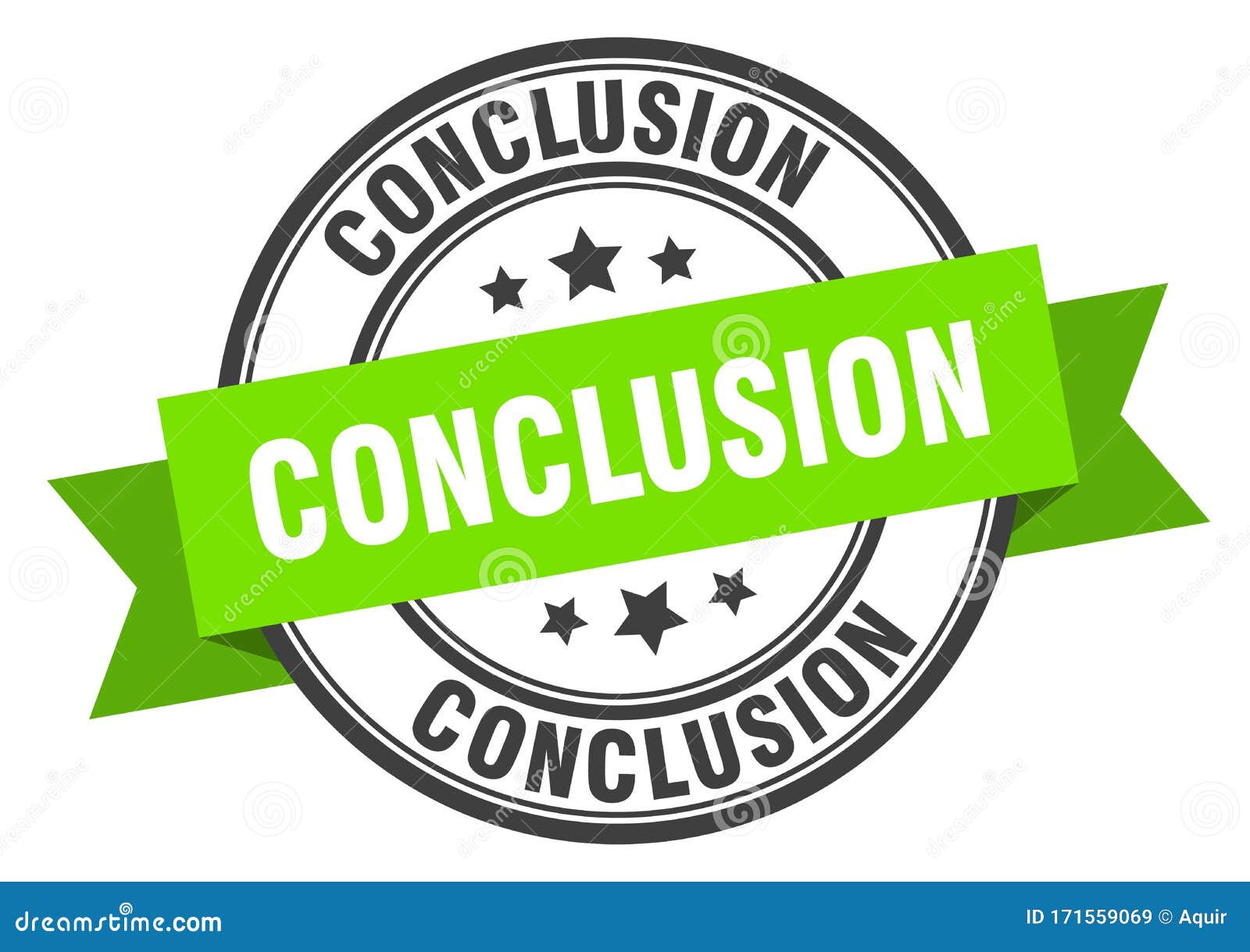 Conclusion Label. Conclusion Round Band Sign Stock Vector ...