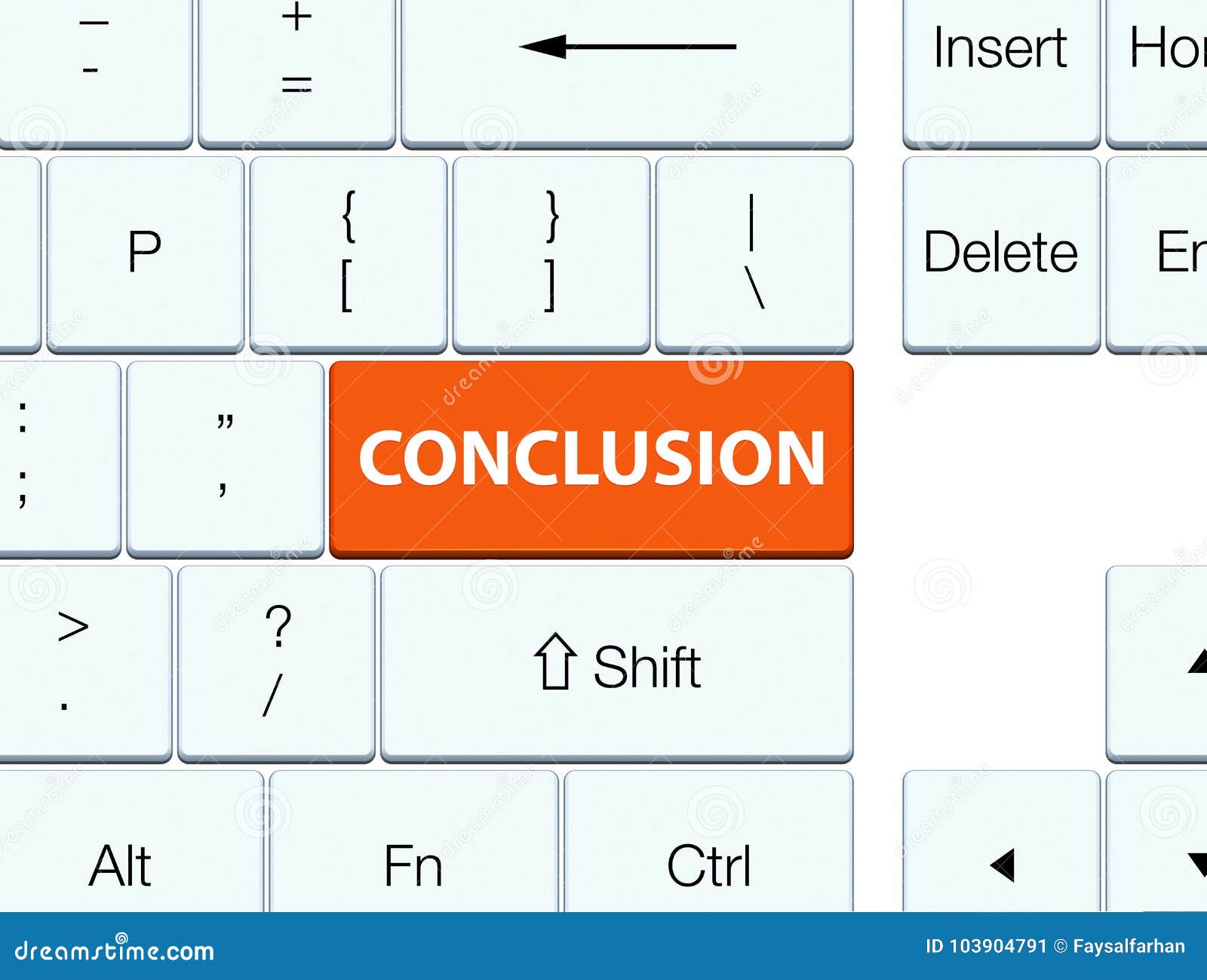 Conclusion Orange Keyboard Button Stock Illustration - Illustration of ...