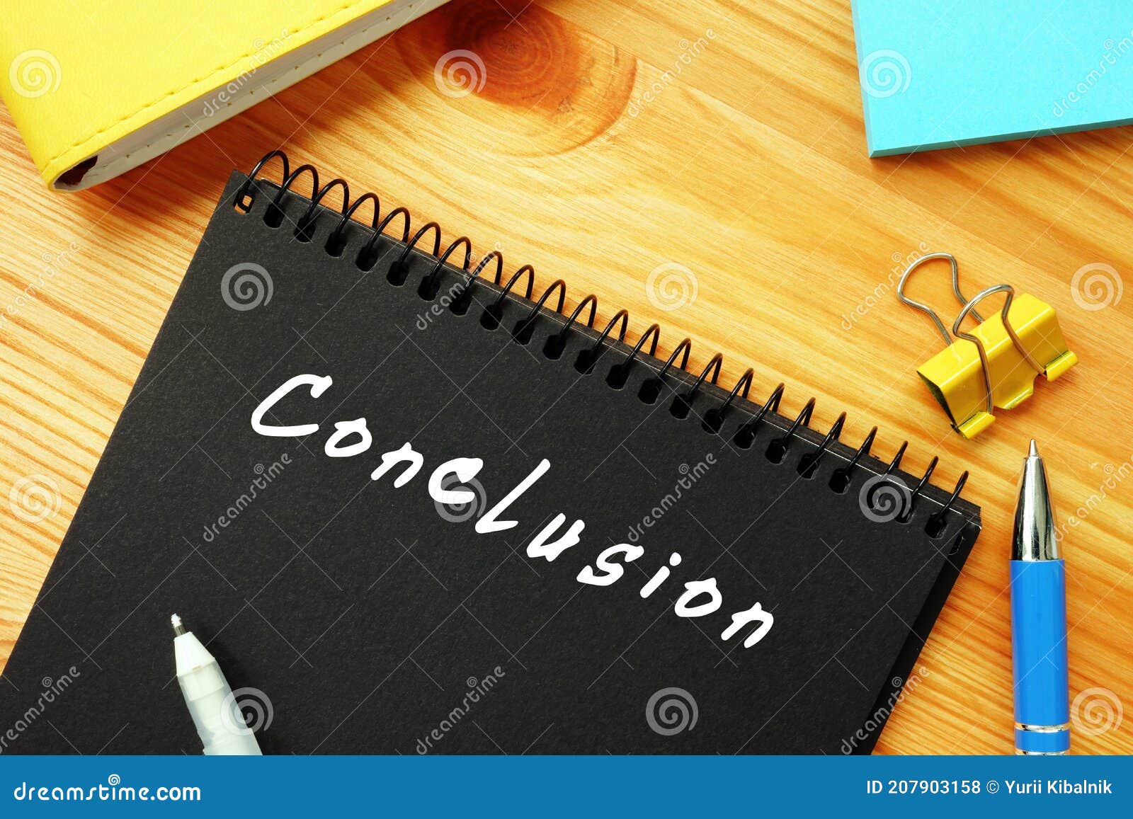 Conclusion Phrase on the Page Stock Photo - Image of credit, page ...