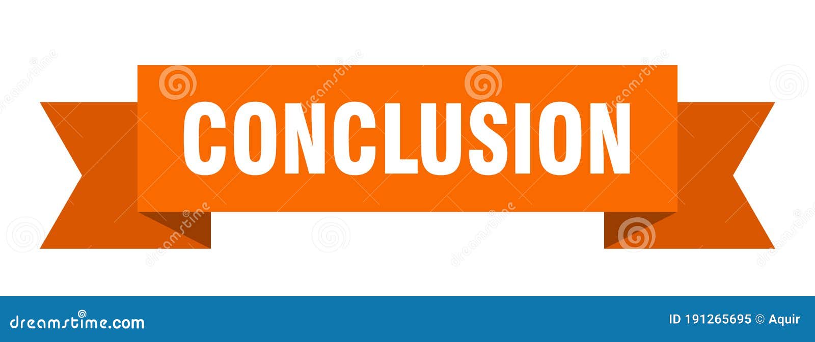 Conclusion ribbon. stock vector. Illustration of design - 191265695