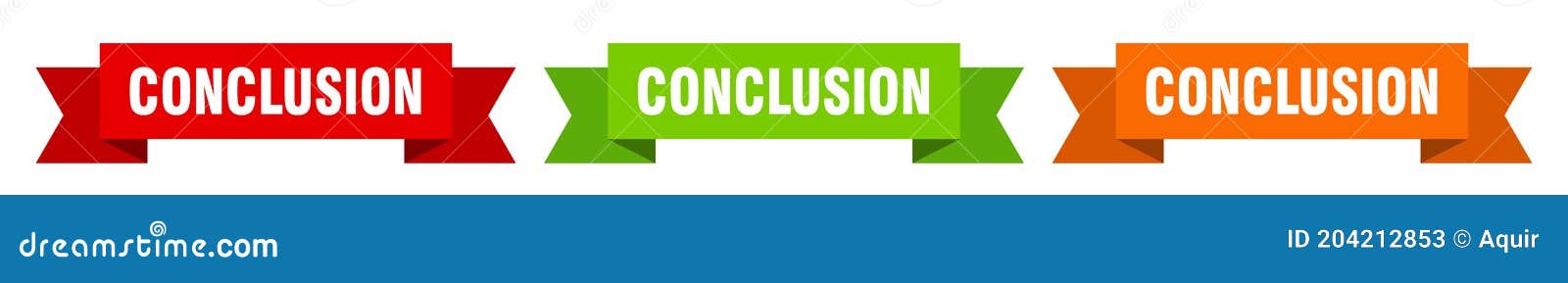 Conclusion Ribbon. Conclusion Isolated Paper Sign. Banner Stock Vector ...