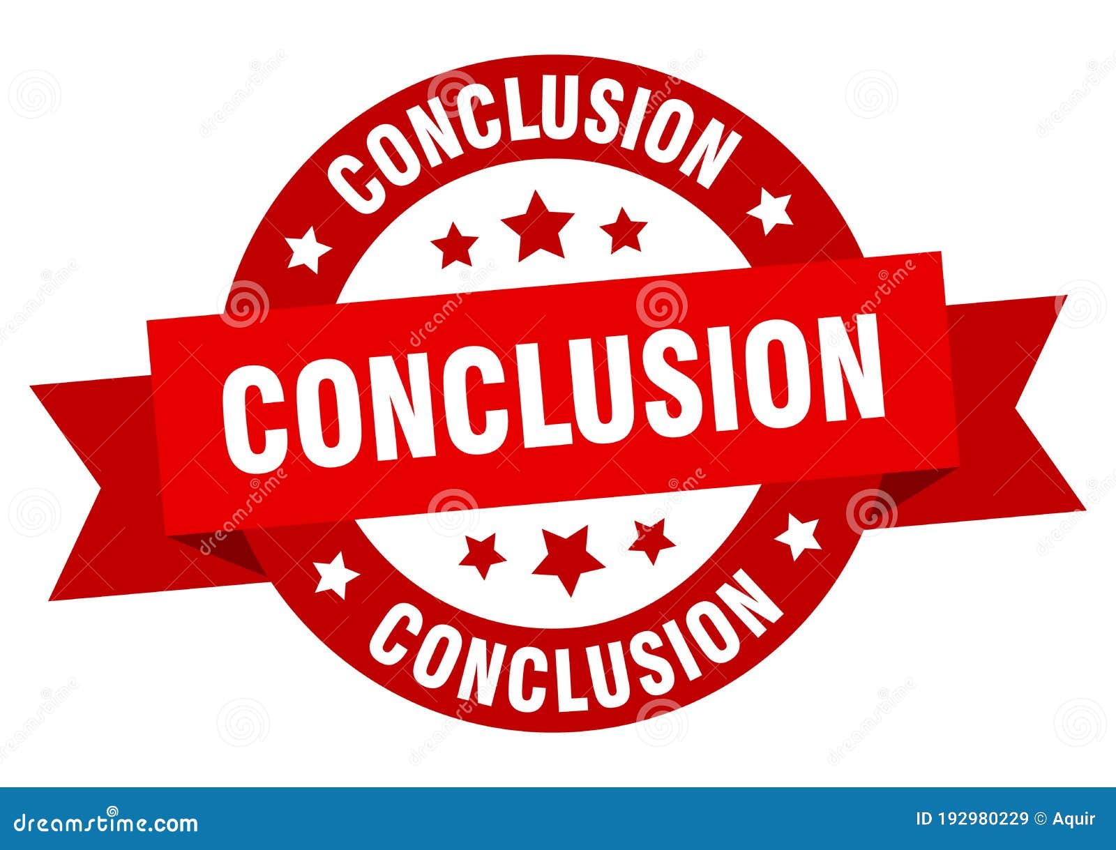 Conclusion Round Ribbon Isolated Label. Conclusion Sign Stock Vector ...