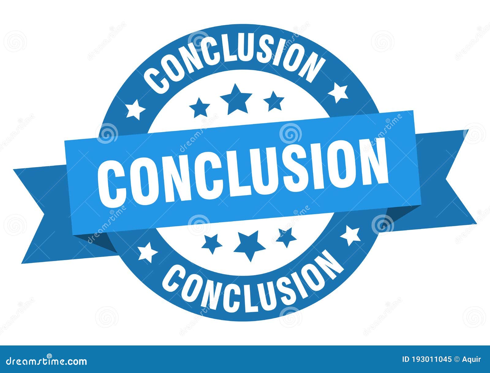Conclusion Round Ribbon Isolated Label. Conclusion Sign Stock Vector ...